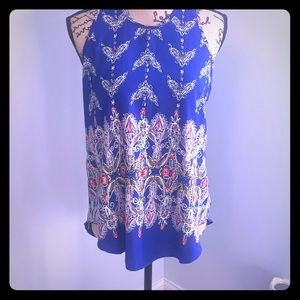 Allison Joy | Tops | Allison Joy Blue Tank | Poshmark